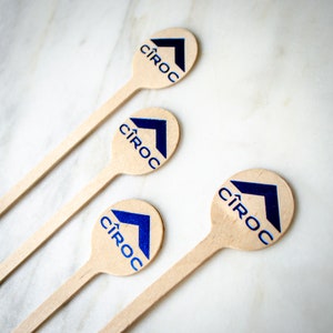 Monogrammed Wooden Stir Sticks, Foil Printed Drink Stirrers ...