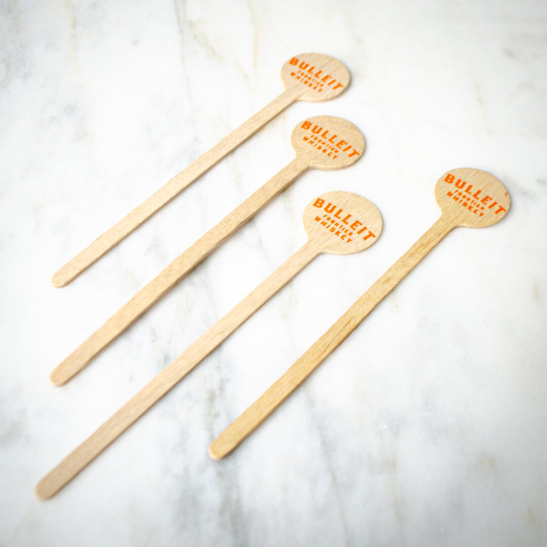Wooden Drink Stirrers, Company Logo Swizzle Sticks, Bourbon Signature ...