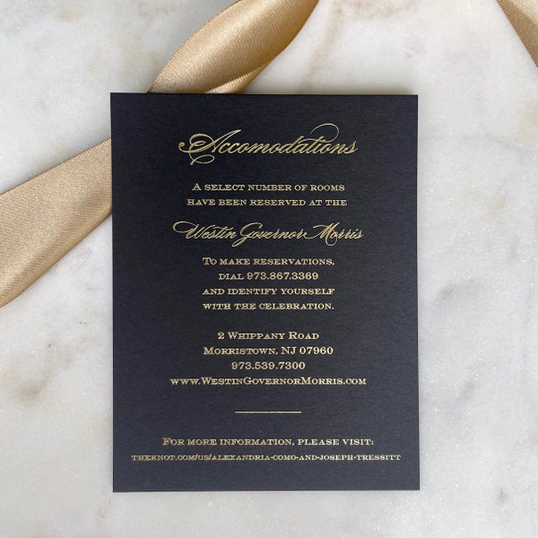 Accommodation Cards - Etsy