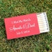 Printed a Perfect Match Personalized Matches - Etsy