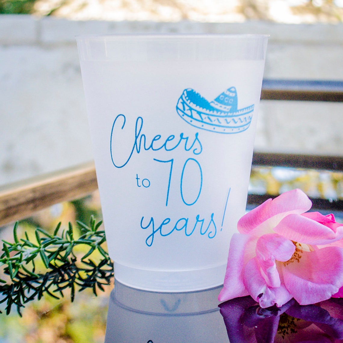 70th Birthday Cups Party Cups Birthday Party Decorations - Etsy