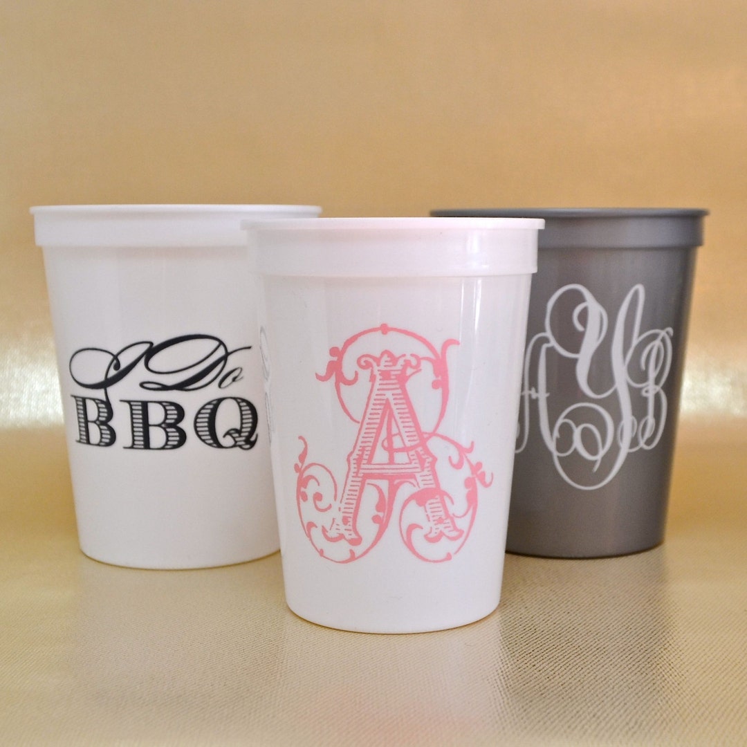 Colorful Customized Stadium Cups, Monogrammed Party Cups, Personalized ...