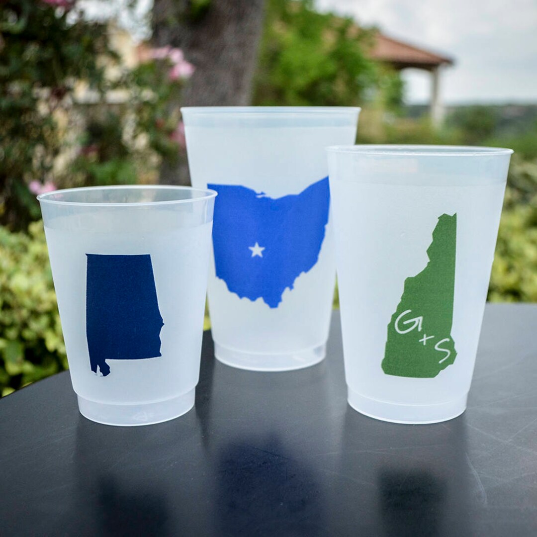 Personalized State Pride Shatterproof Party Cups, Customizable State ...