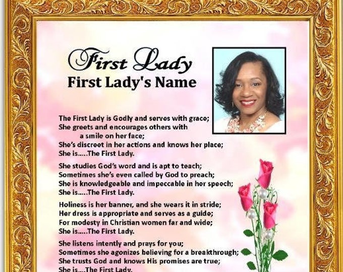 Pastor's Wife First Lady Personalized Custom Appreciation Photo Name ...