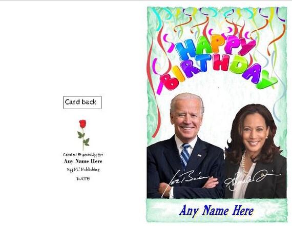Birthday Cards Personalized Biden-Harris White House Birthday Card-Name ...