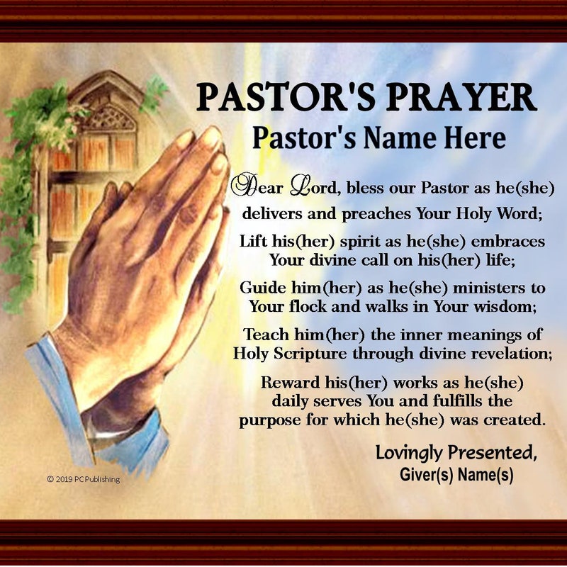 Pastor Appreciation Poem - Etsy