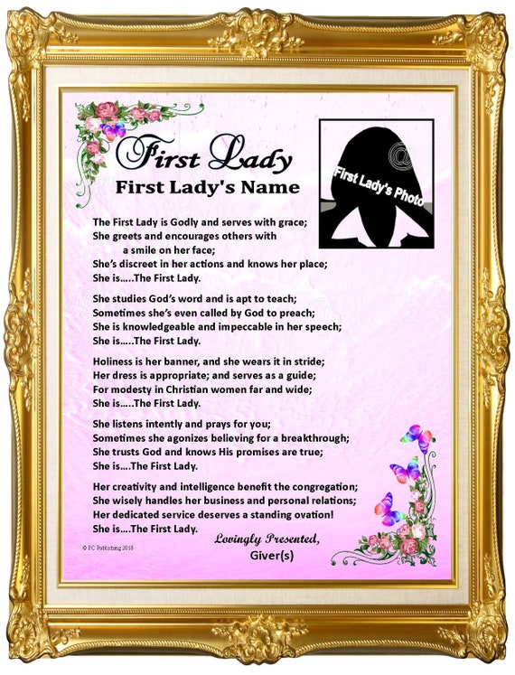 Pastor's Wife First Lady Personalized Appreciation Photo - Etsy
