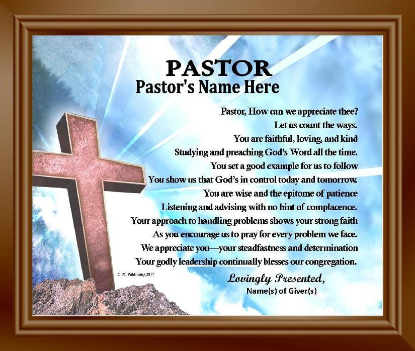 Pastor And Wife Appreciation Poems