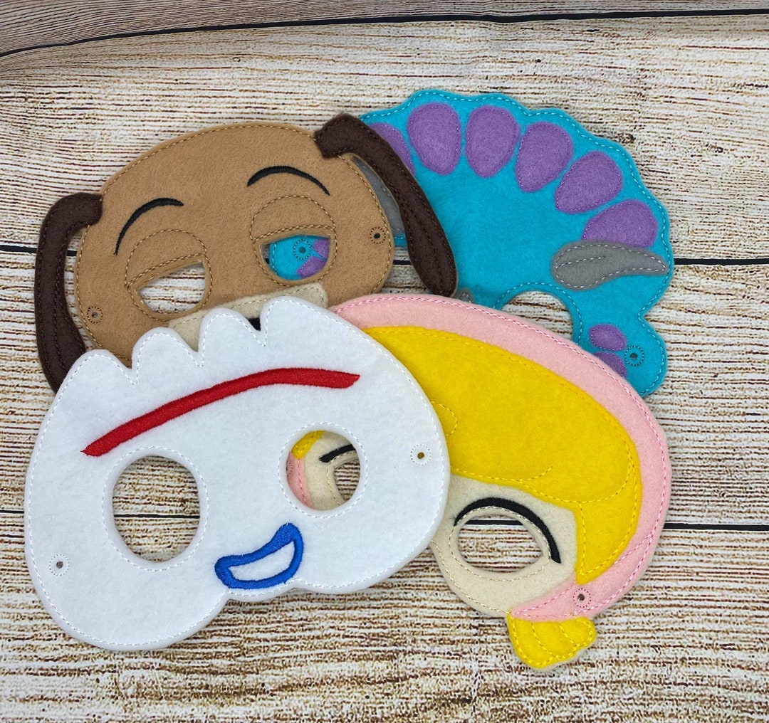 Toy Story Inspired Mask Set - Forky - Trixie - Bo Peep - Slinky Dog - Etsy