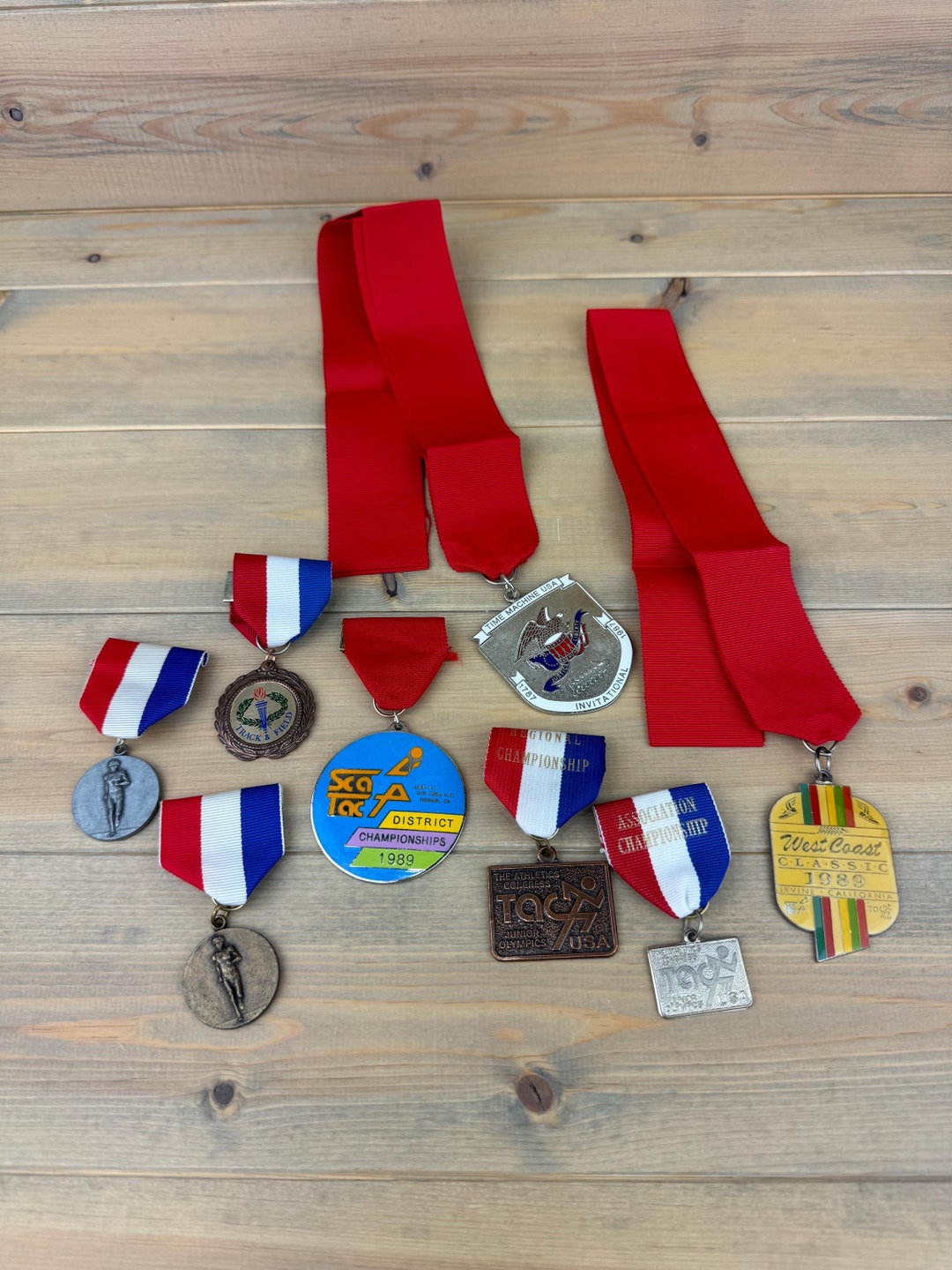Vintage Track and Field Medals Lot of 8 - Etsy