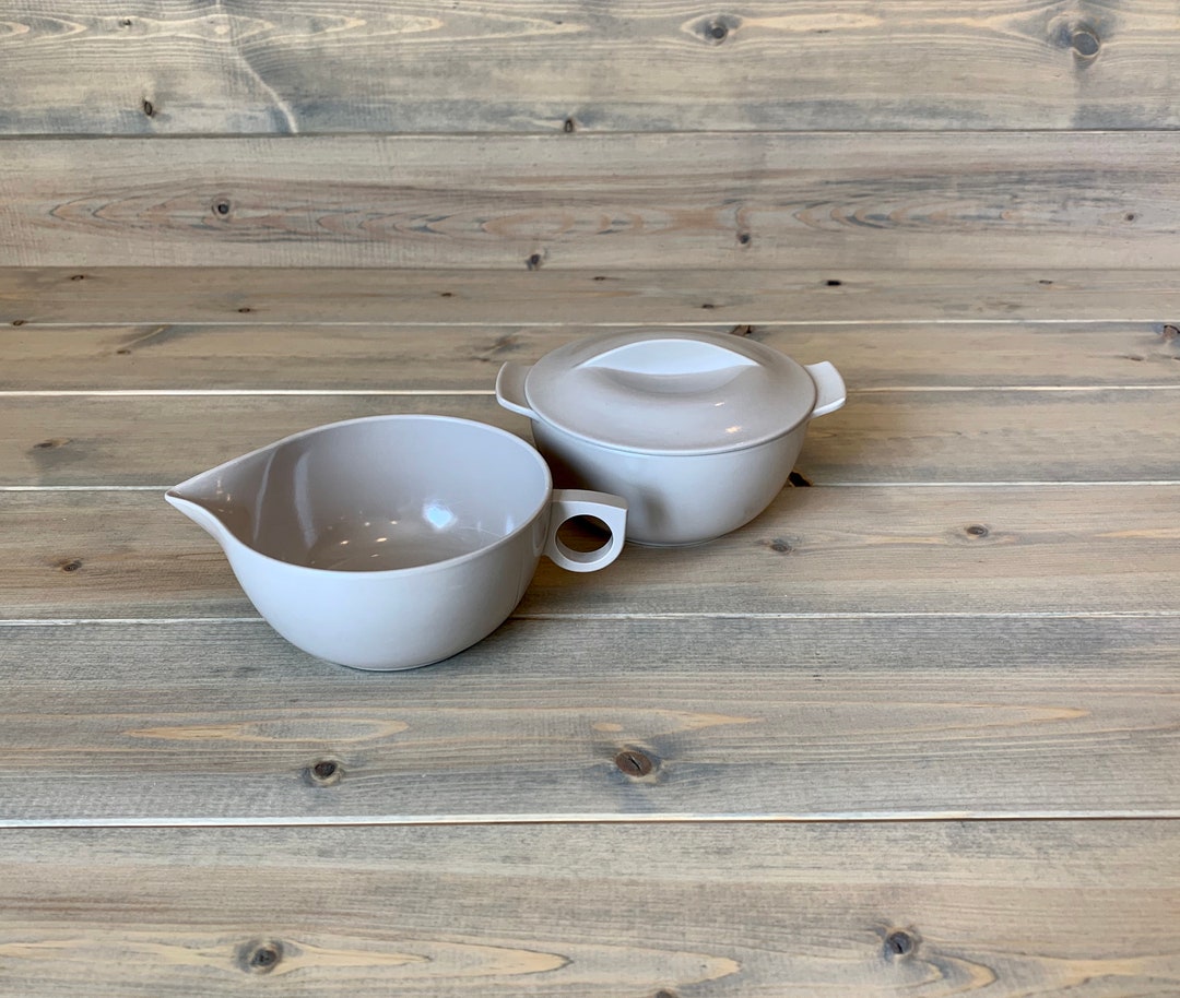 MCM Aztec Melmac Dinnerware Creamer and Sugar Set - Etsy