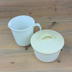 Pyrex White Creamer and Sugar Set - Etsy