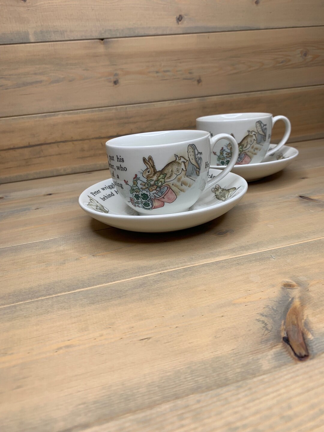 Peter Rabbit Cup and Saucer Set of 2 Wedgwood of Etruria & Barlaston ...
