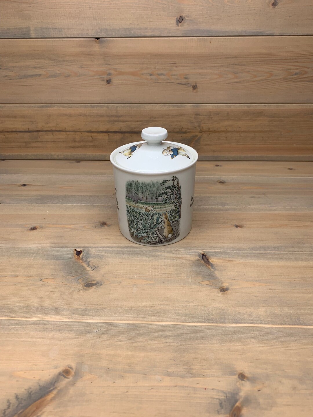 Peter Rabbit Candy Jar / Honey Pot With Lid by Wedgwood of Etruria ...