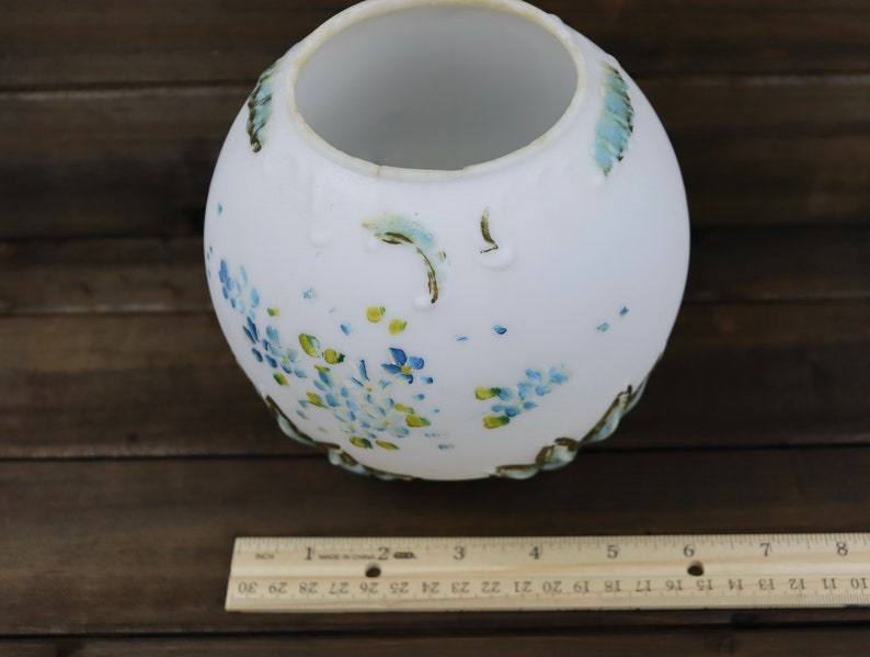 Victorian Milk Glass Handpainted Rose Bowl / Vase - Etsy