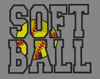SOFTBALL EMBROIDERY DESIGNS Machine Embroidery Softball Softball ...