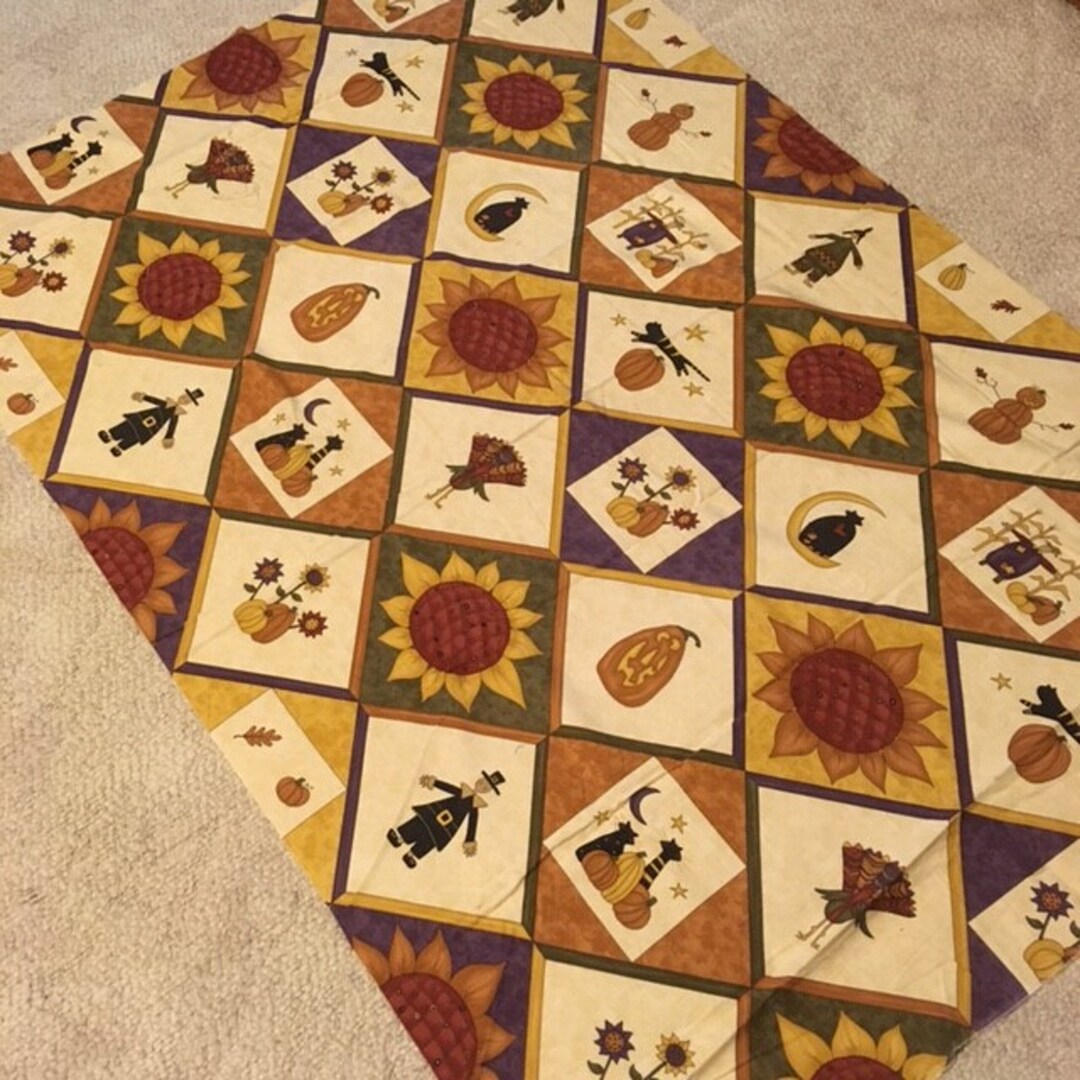 FLANNEL FABRIC PIECE, Fall Print, Sewing and Quilting, Ready to Sew ...