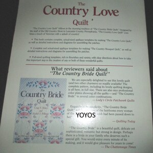 COUNTRY LOVE QUILT Book Patterns Instructions Directions - Etsy