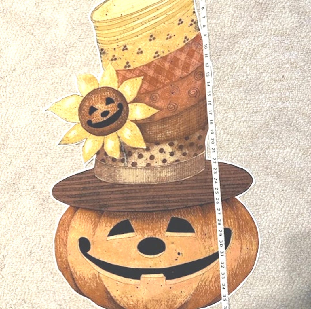 JACK OLANTERN PUMPKIN, Vintage Panel, Door Greeter Project, Table ...