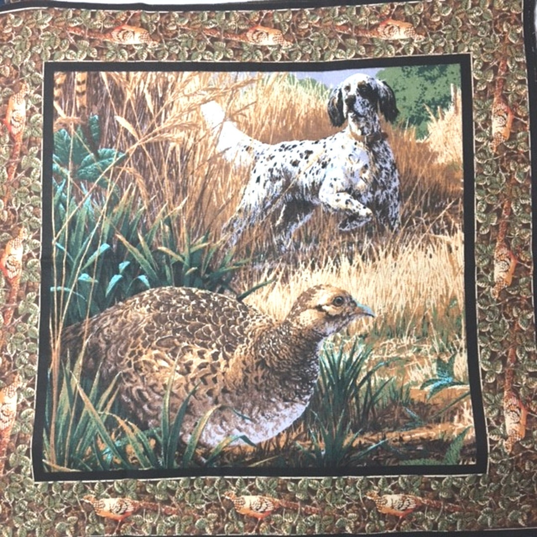 Pheasant & Quail Fabric Panels Set of Two - Etsy