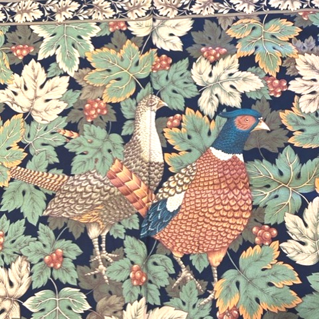 PAIR of PARTRIDGES, FABRIC Panel, Sewing Project, Wall Hanging, Couch ...