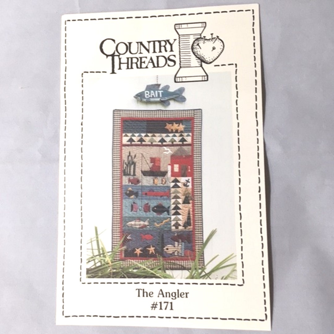 PATTERN THE ANGLER, Great Mini Quilt, Patchwork Technique, Full Size ...