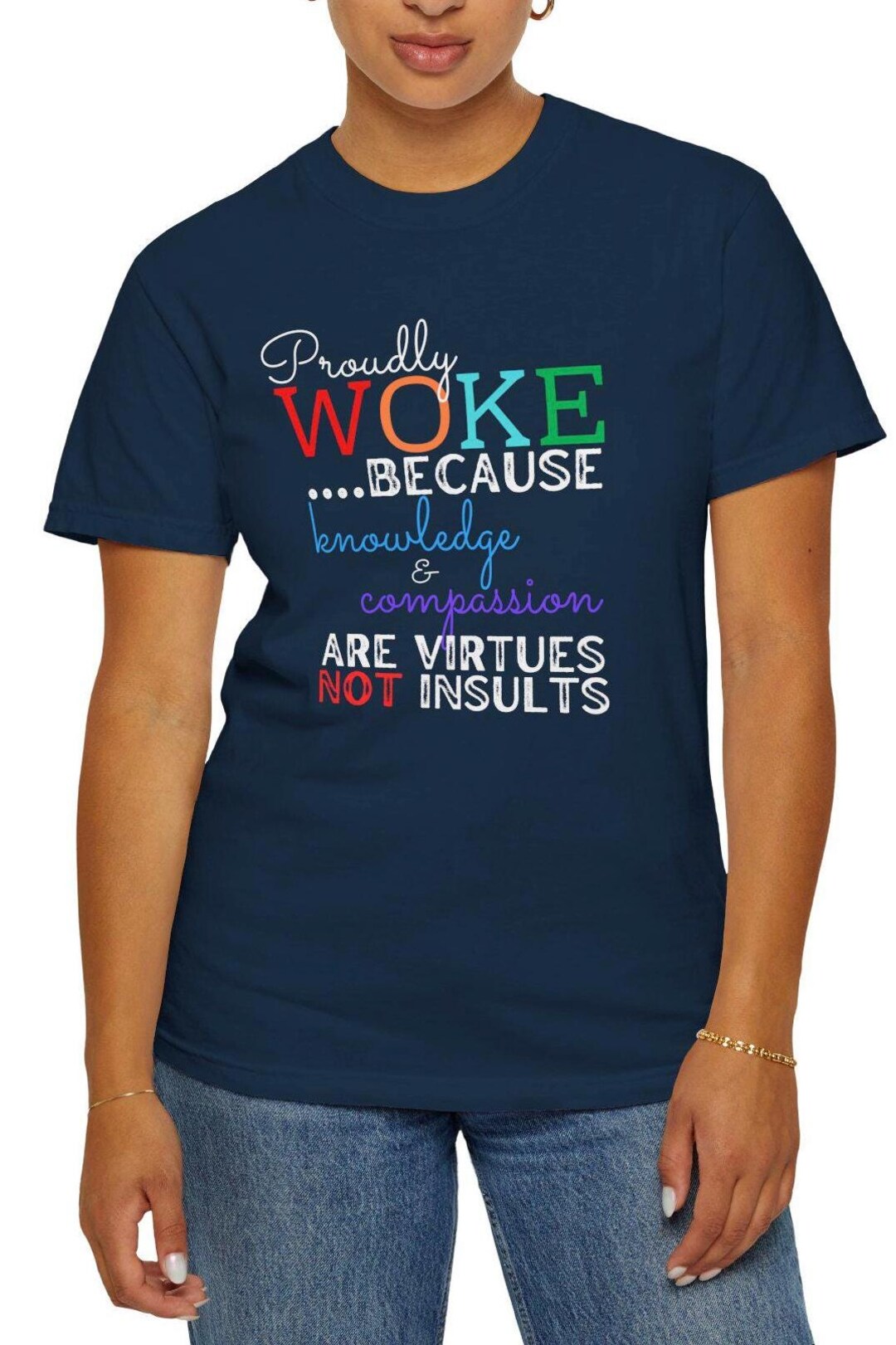 Comfort Colors 'proudly WOKE' T-shirt: Unisex Garment-dyed Tee - Etsy