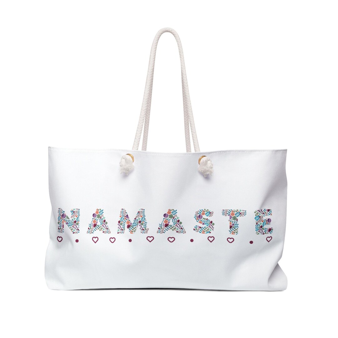 Namaste Weekender Bag: Yoga Tote, Travel Gym Carryall - Etsy