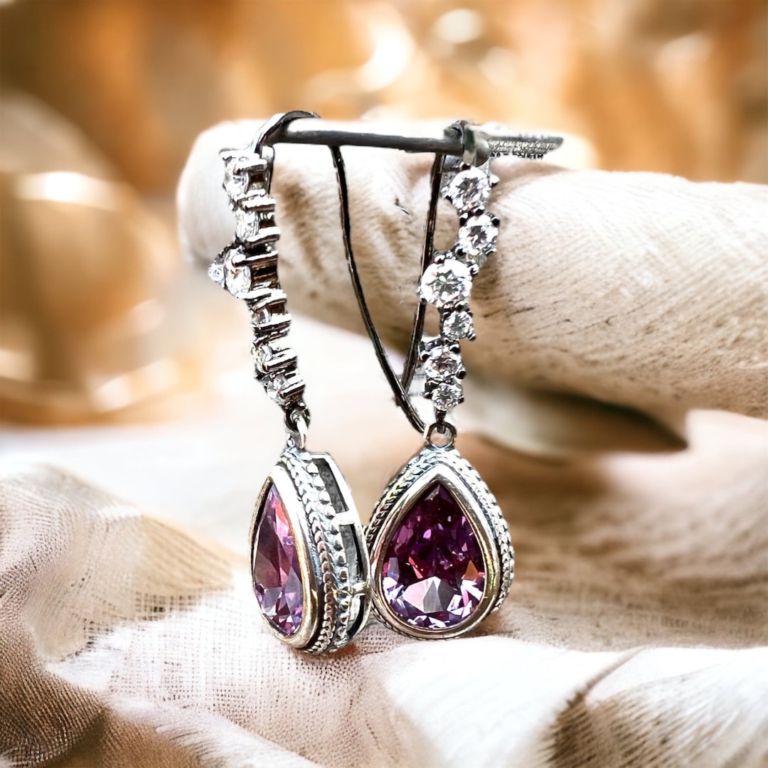 Lab Created Color Change Alexandrite Earrings Sterling Silver 925, June ...