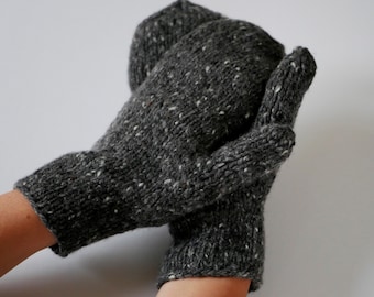 Gray Mittens - Etsy