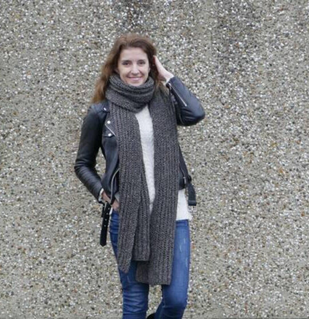 Women's Hand Knit Extra Long Scarf / Women's Scarf / Very Long Scarf ...