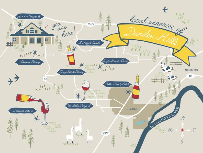 Custom Illustrated Map, Any Location, Art Illustration, Printable ...