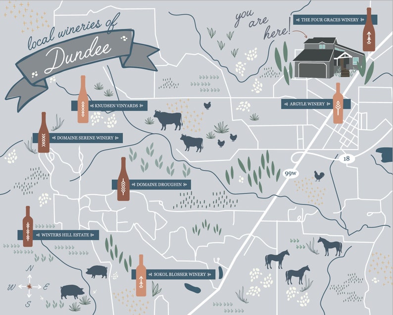 Custom Illustrated Map, Any Location, Art Illustration, Printable ...