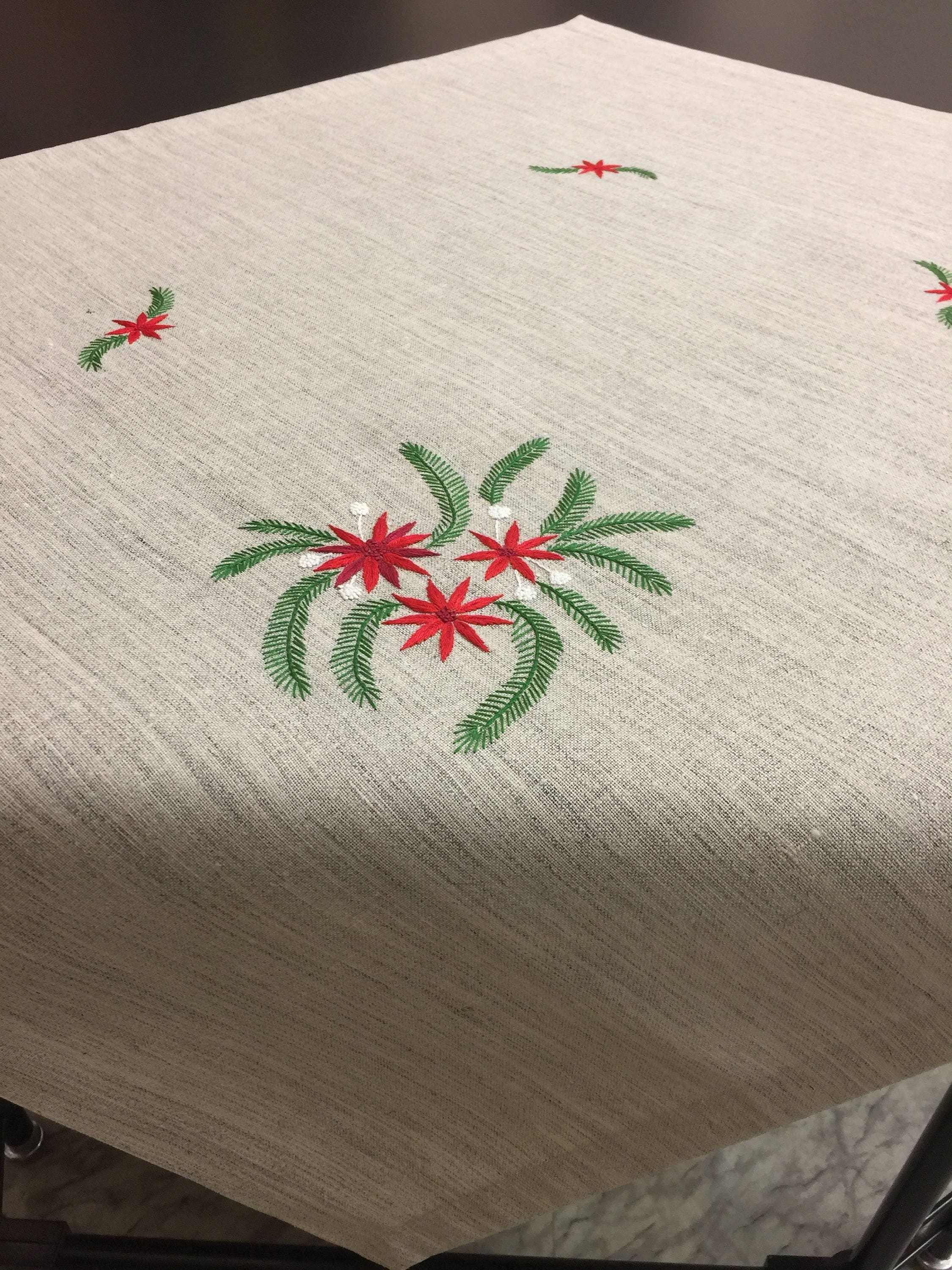 Hand Embroidered Doily Centrepiece Small Tablecloth Fabric | Etsy