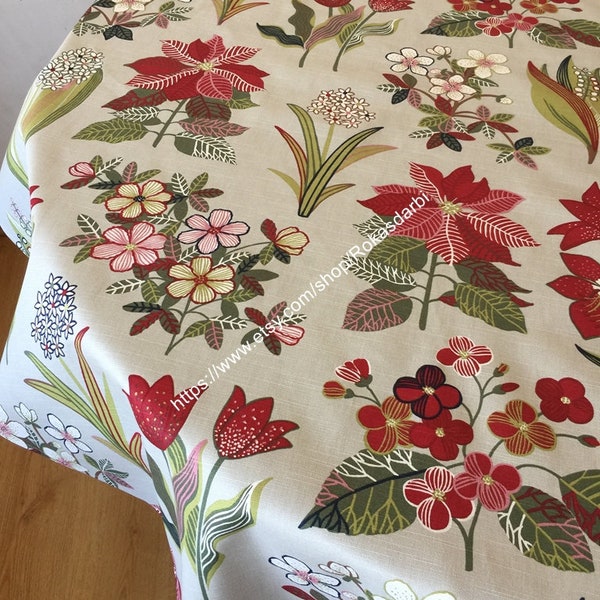 Pink Floral Tablecloth - Etsy