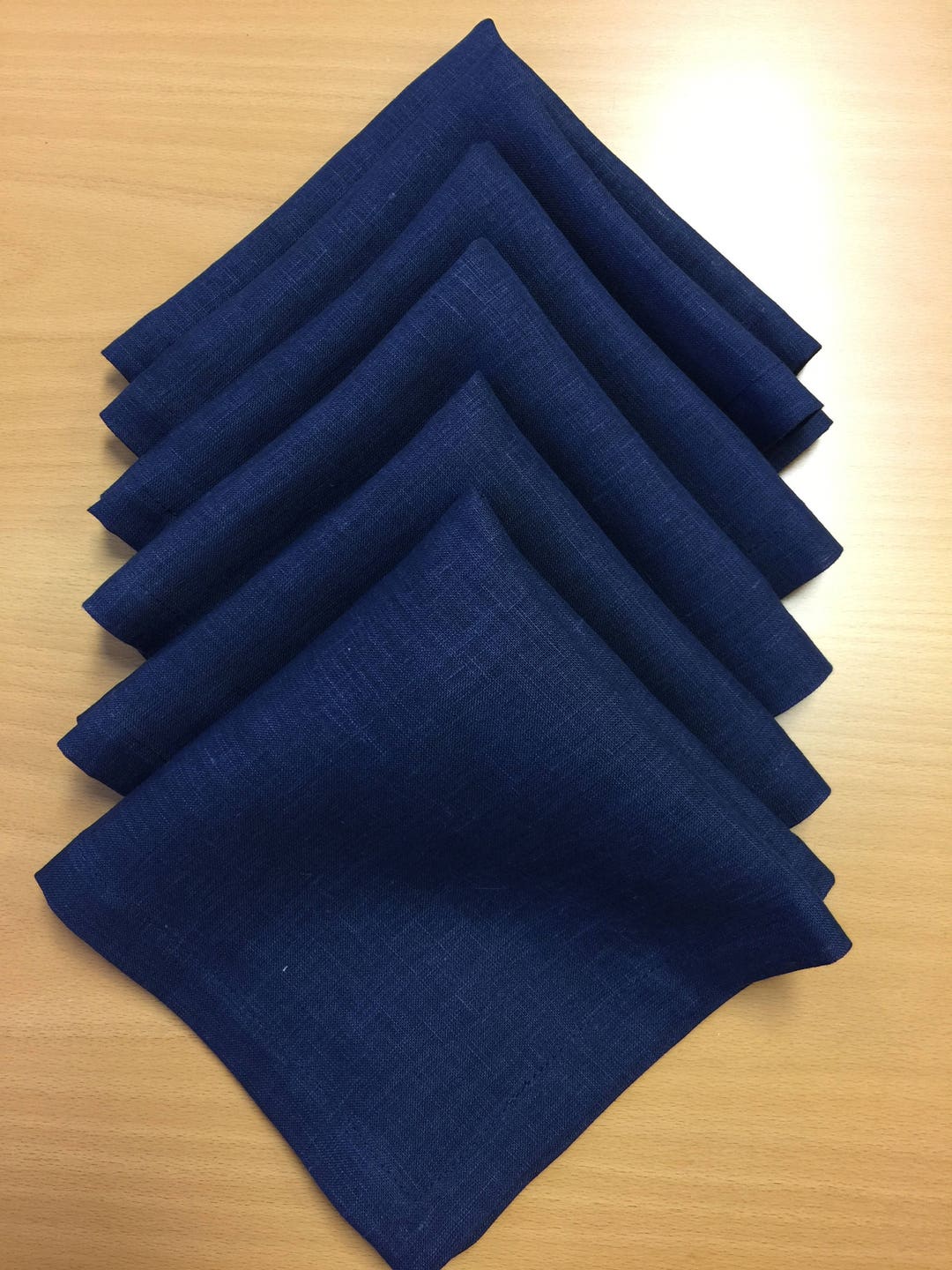 Linen Napkins Dark Blue Navy Blue Set 4 Cloth Napkins - Etsy