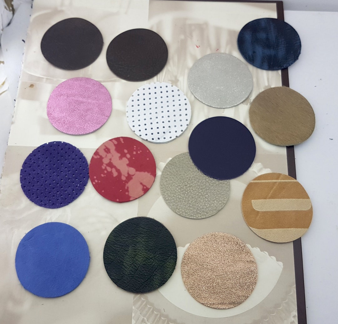 Leather Circles Cuts,color Mix Leather Circles Cut Outs,leather Round ...