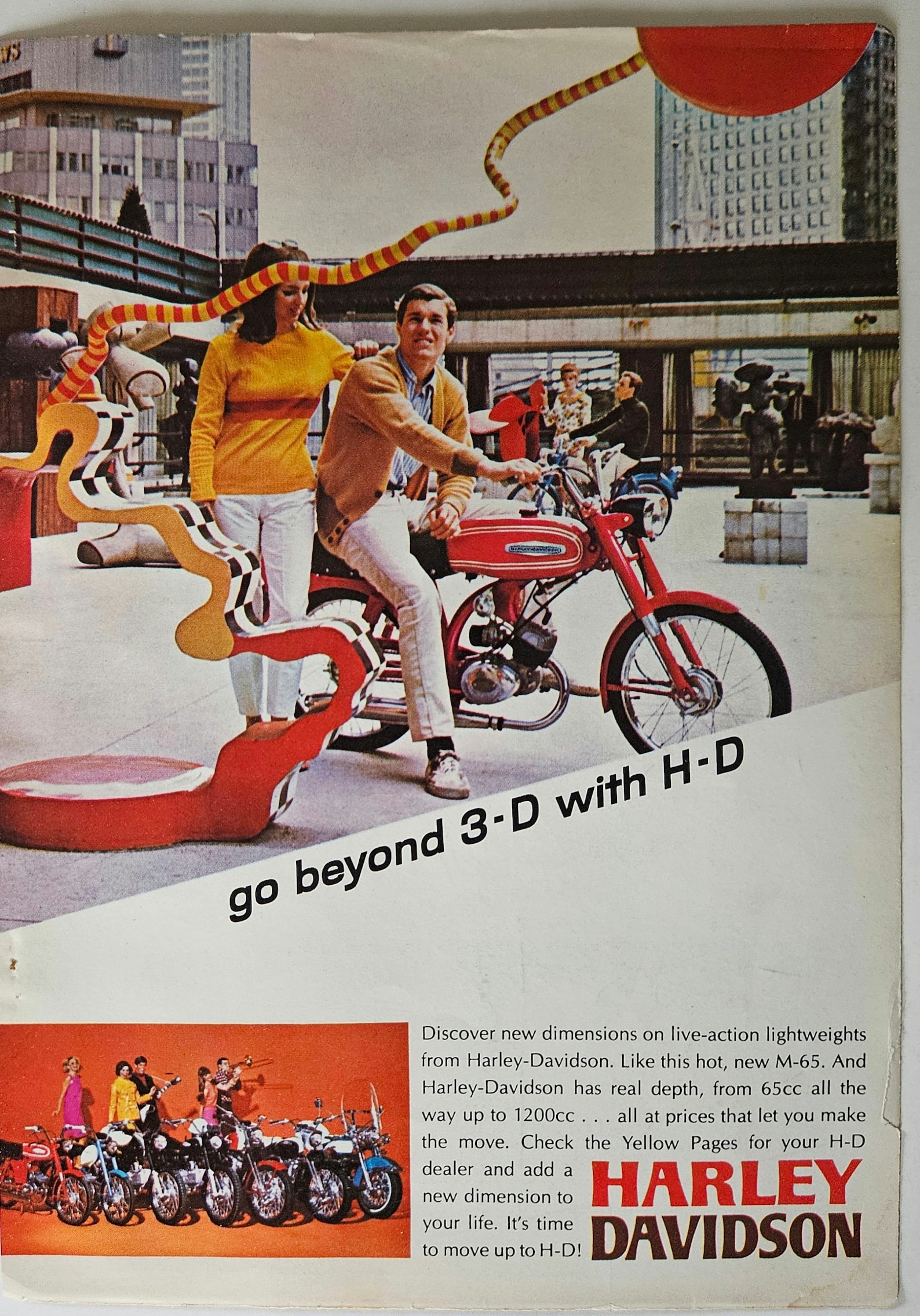 Harley Davidson Print Ad From Popular Mechanics 1968 Advertisement ...