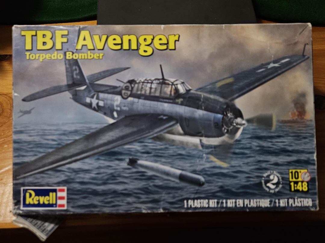 TBF Avenger Torpedo Bomber Model Kit Revell Missing Glass, Decals and ...