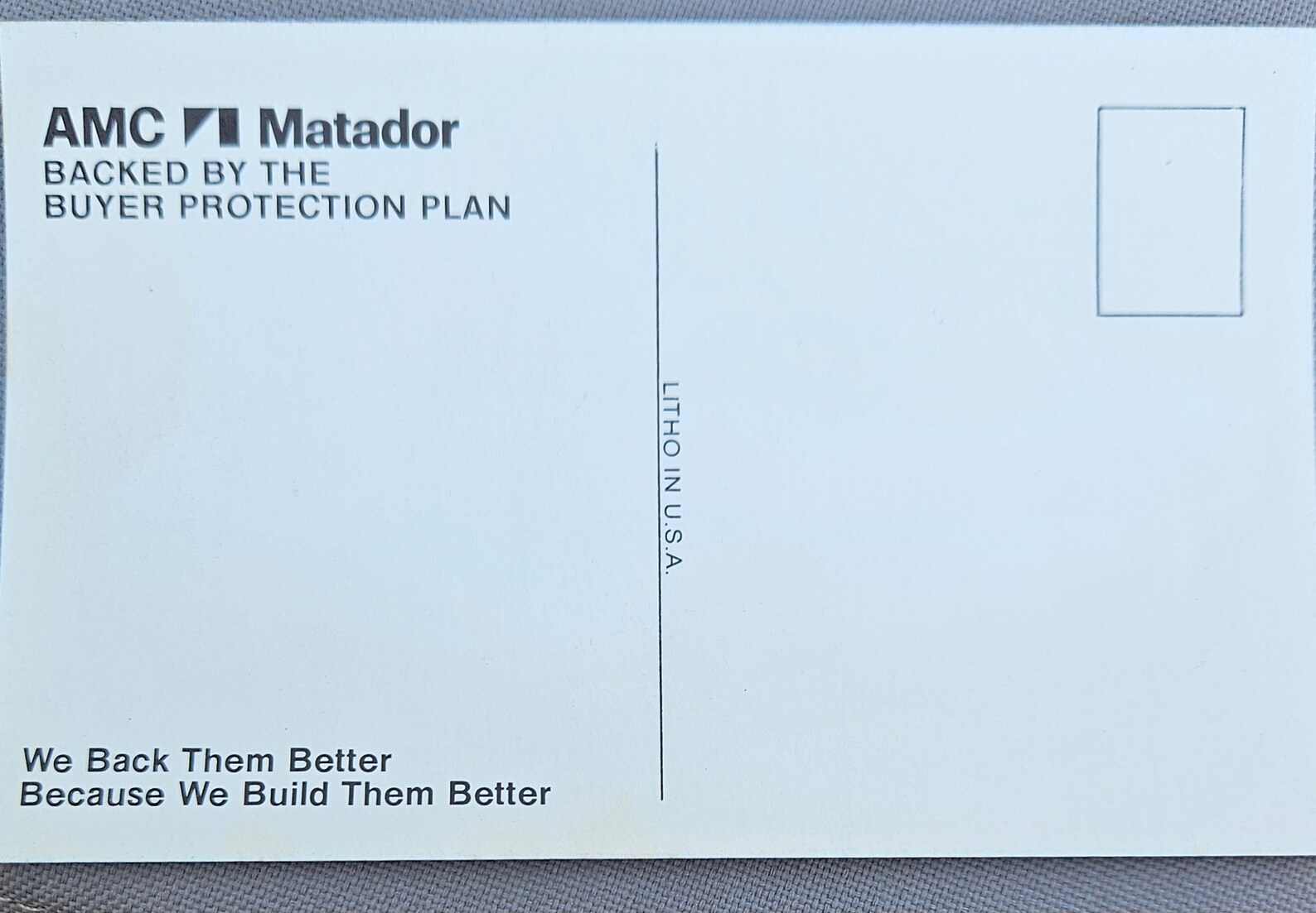 American Motors 1974 Cassini Matador Postcard AMC Original - Etsy
