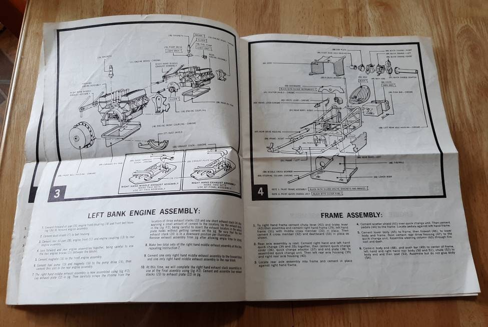 Vintage 1963 Revell Model Kit Instructions of Tommy Ivo's "showboat ...