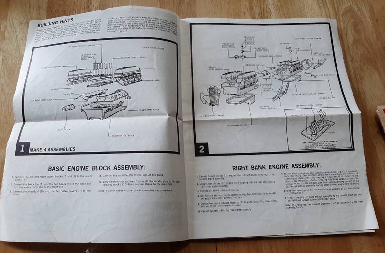 Vintage 1963 Revell Model Kit Instructions of Tommy Ivo's showboat, AMT ...