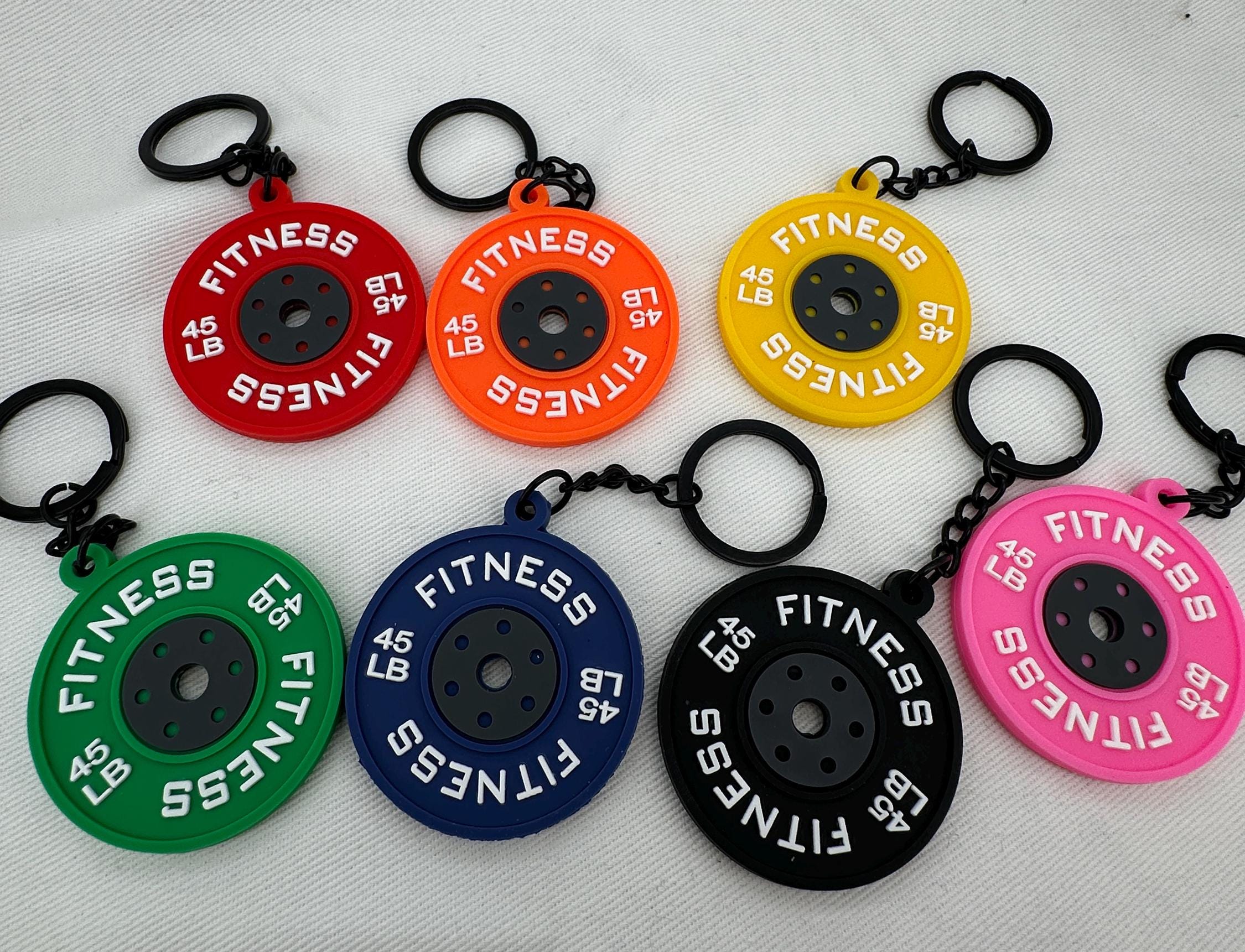 Mini 45LB Barbell Plate Keychain/ Bag Charm /perfect Gift for Fitness ...