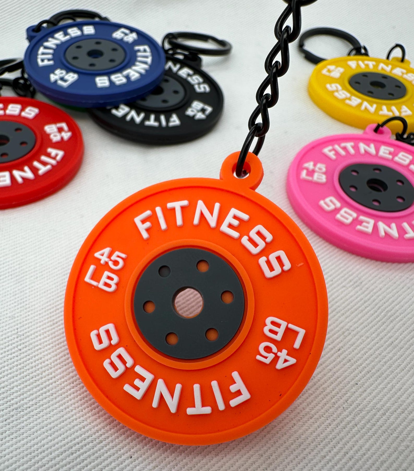Mini 45LB Barbell Plate Keychain/ Bag Charm /perfect Gift for Fitness ...