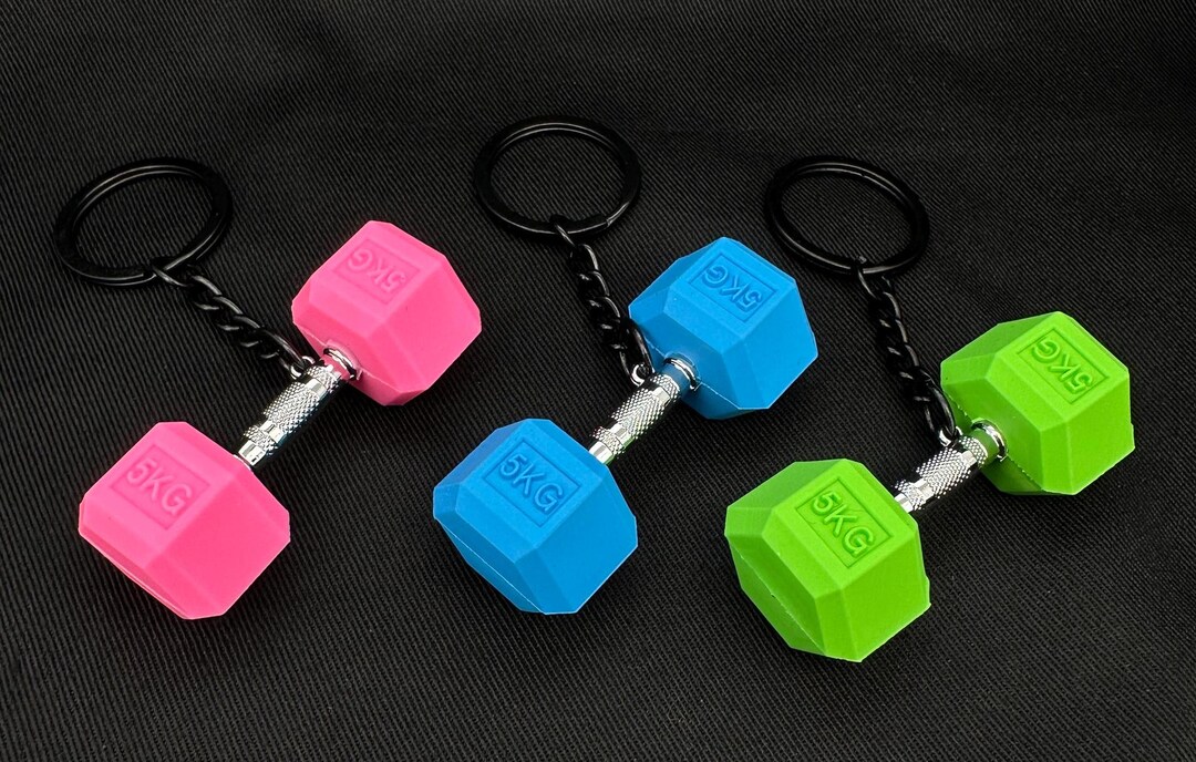 Mini 5KG Dumbbell Keychain/ Bag Charm / Perfect Gym Gift for Fitness ...