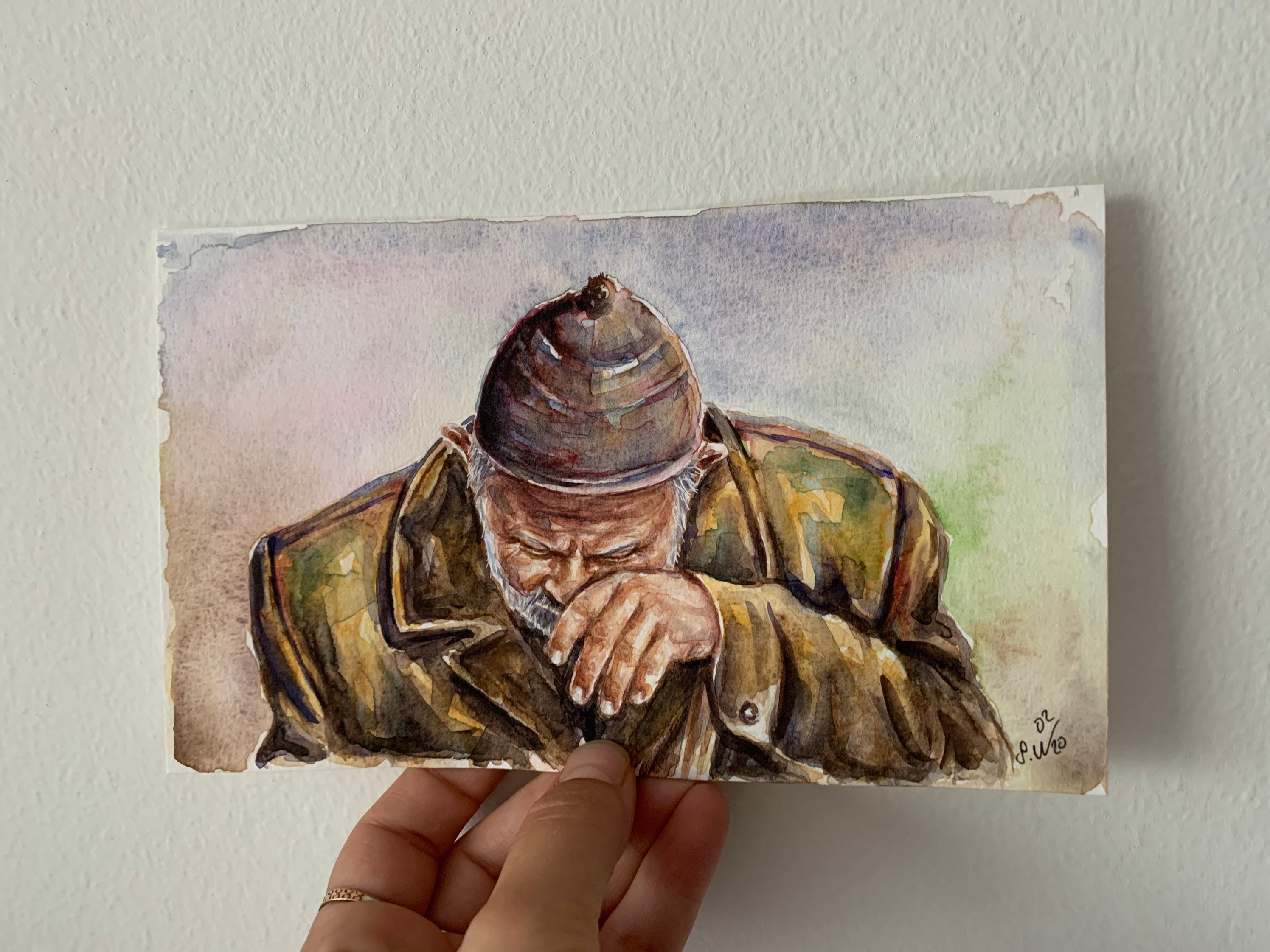 Man Portrait Watercolor Painting,original Watercolor Portrait ...