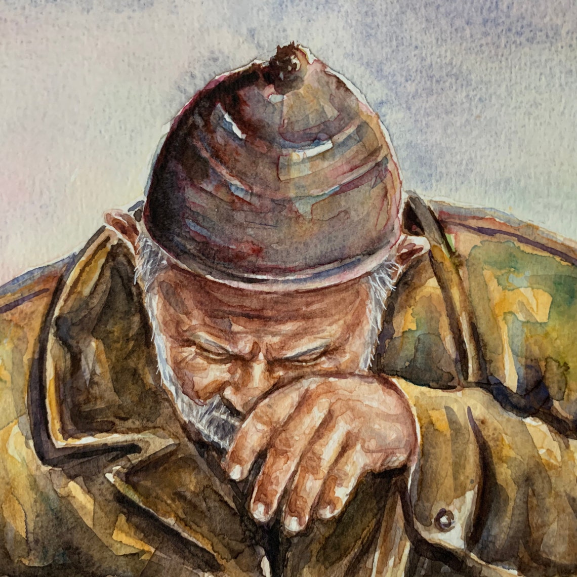 Man Portrait Watercolor Painting,original Watercolor Portrait ...