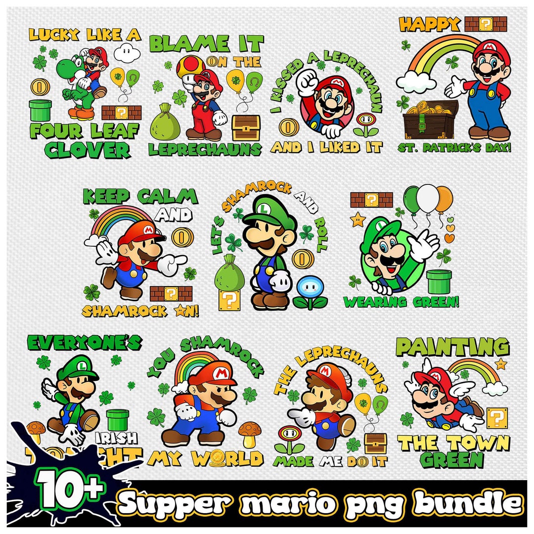 Super Mario PNG Bundle, Super Mario Bundle, Super Mario Transparent PNG ...