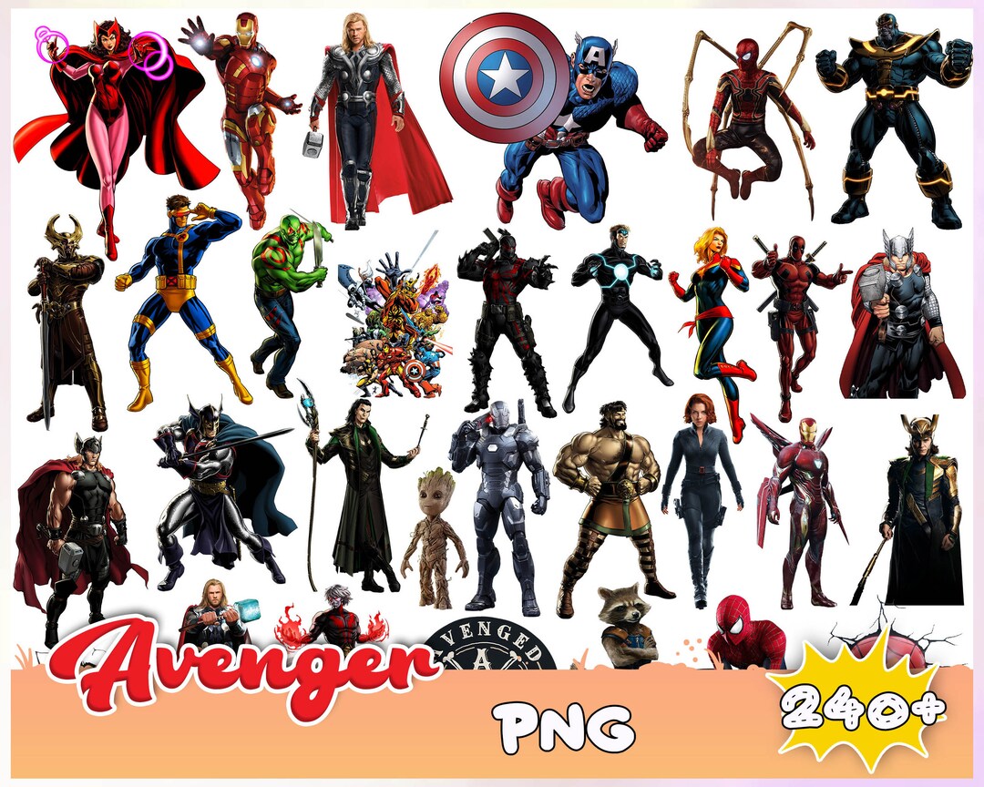 Superhero Mega Bundle Svg, Captain America, Iron Man, Hulk, Thor ...