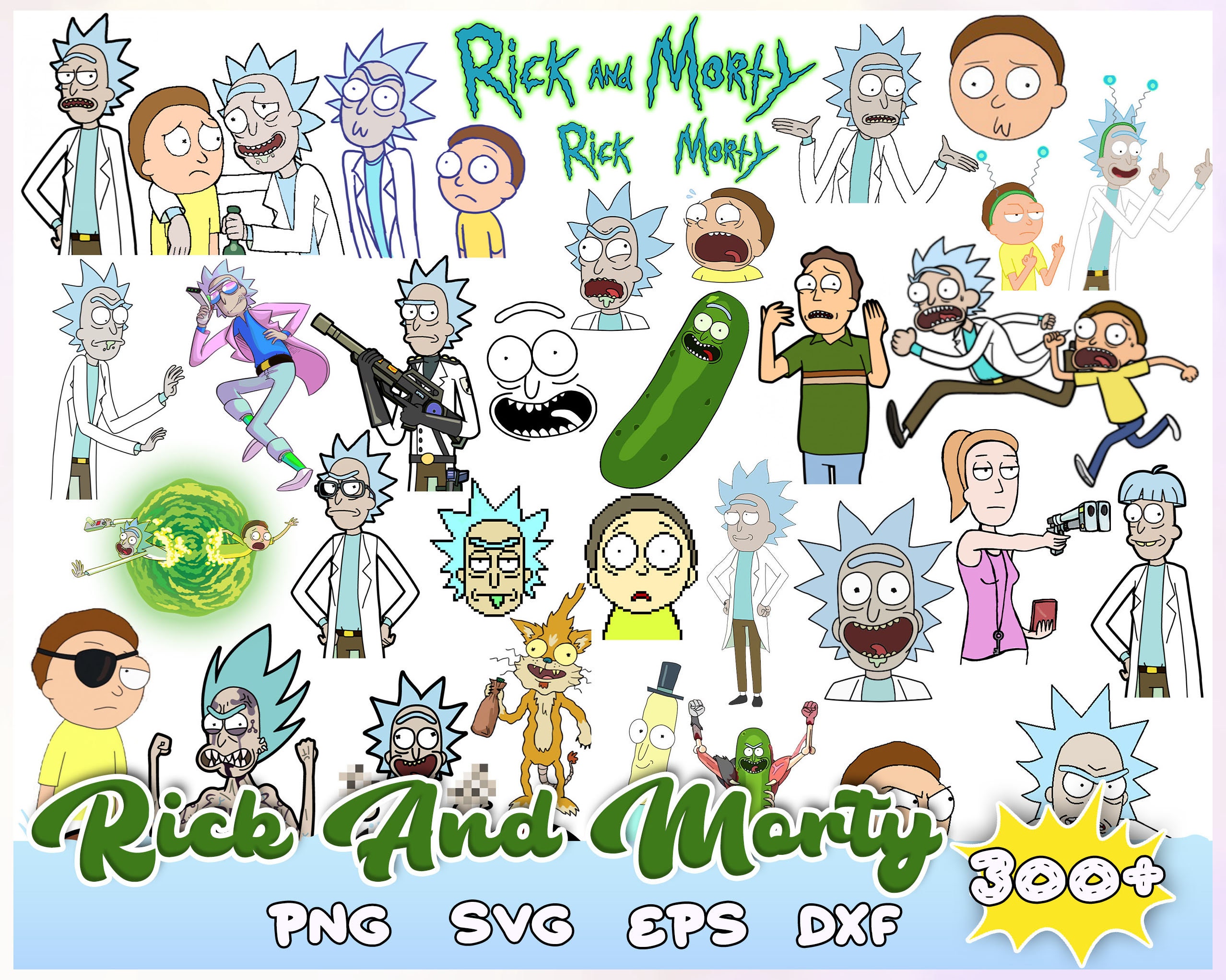 Rick and Morty Bundle, Rick and Morty Svg, Rick and Morty Png, Rick and ...